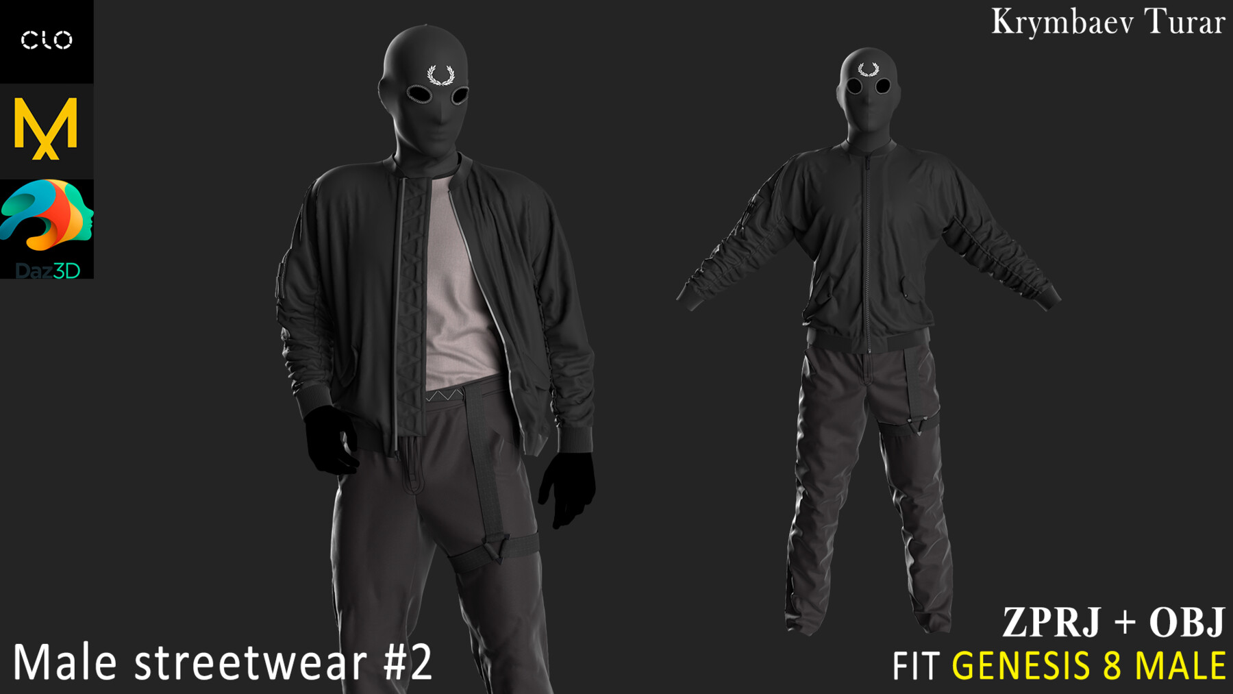 ArtStation - Male Streetwear #2. Marvelous Designer / Clo 3D project ...