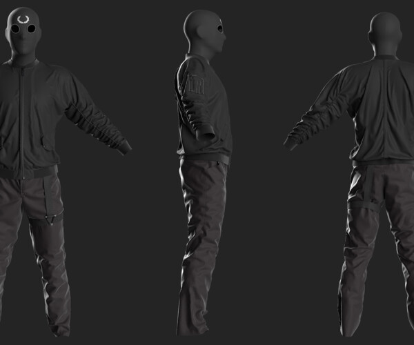 ArtStation - Male Streetwear #2. Marvelous Designer / Clo 3D project ...