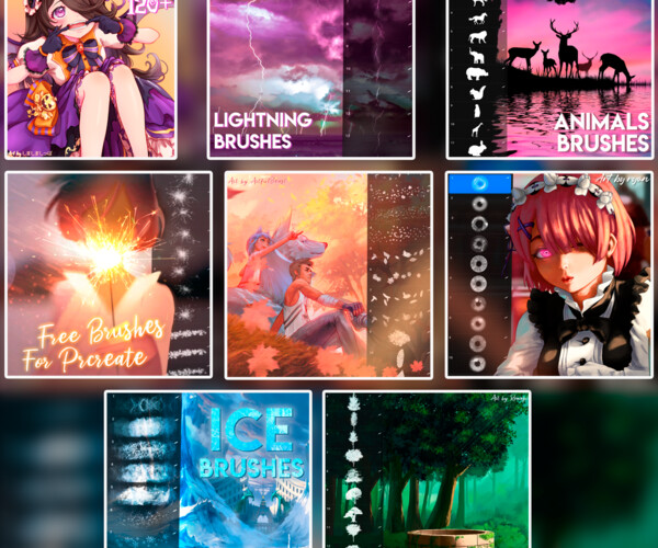 ArtStation - Over 3000+ Procreate Brushes and Textures. My biggest pack of brushes, procreate ...
