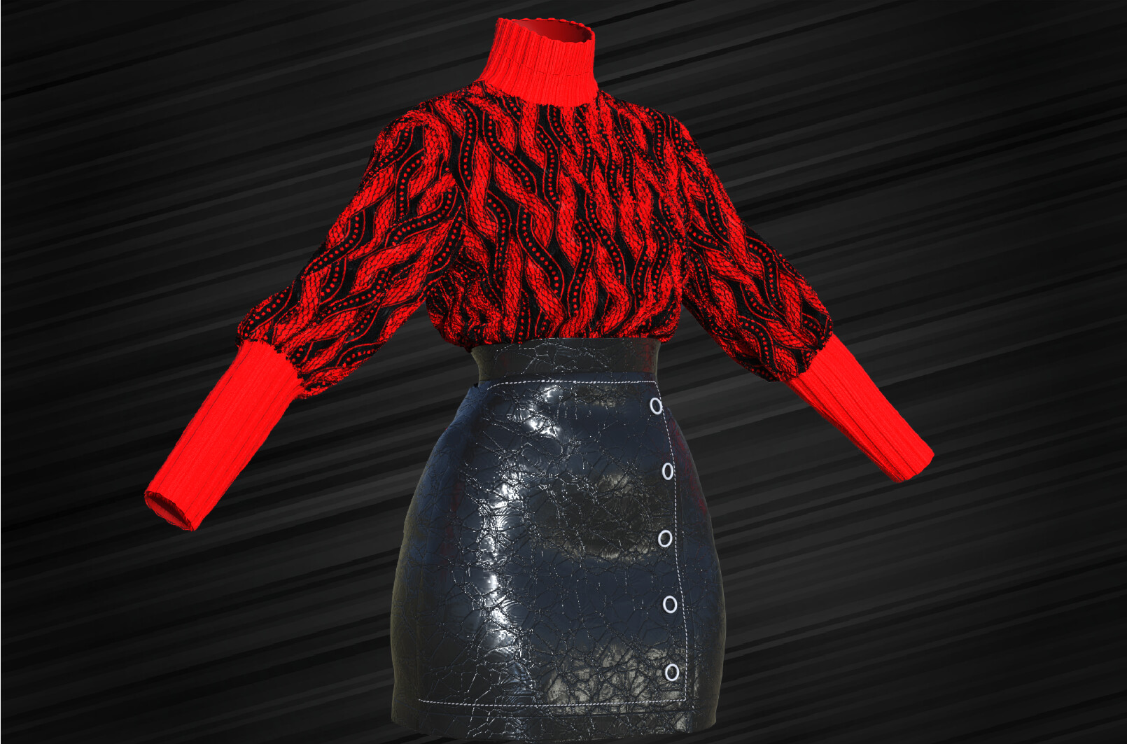 ArtStation - Girl's Outfit 7 / Marvelous Designer / CLO3D project file ...