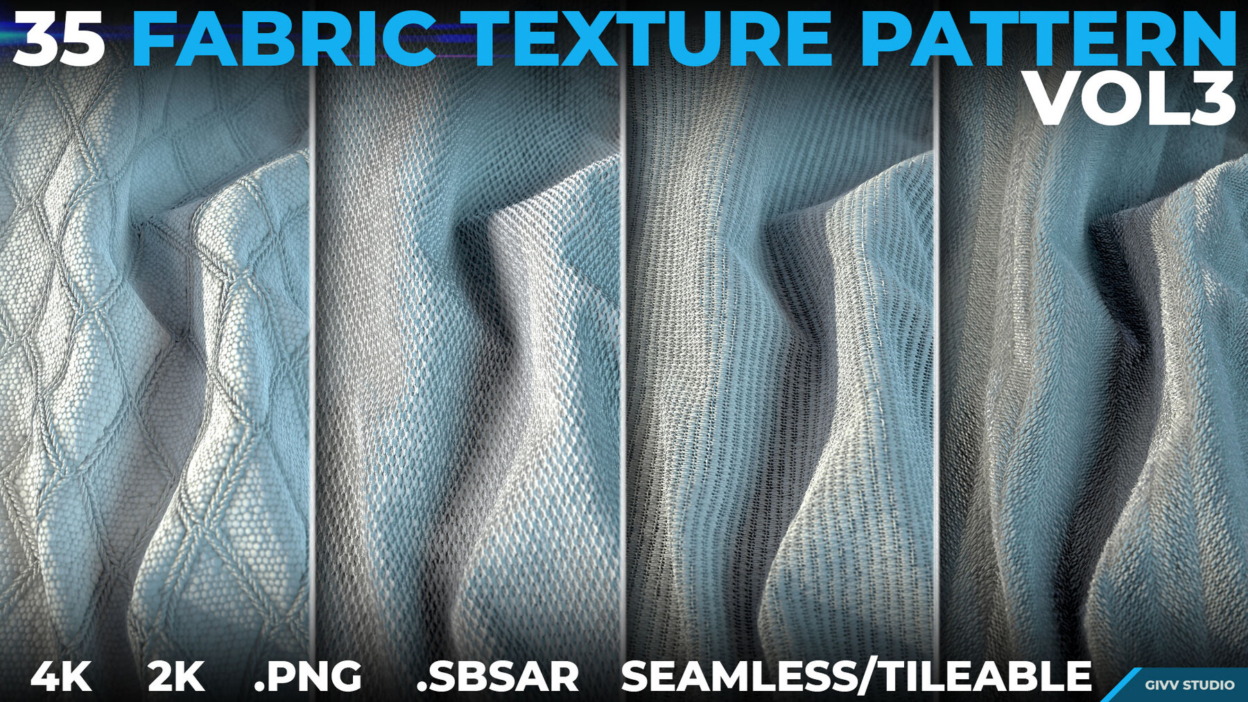 ArtStation - 35 Fabric Texture Pattern Vol 3 (4k/2k/.sbsar/.png ...