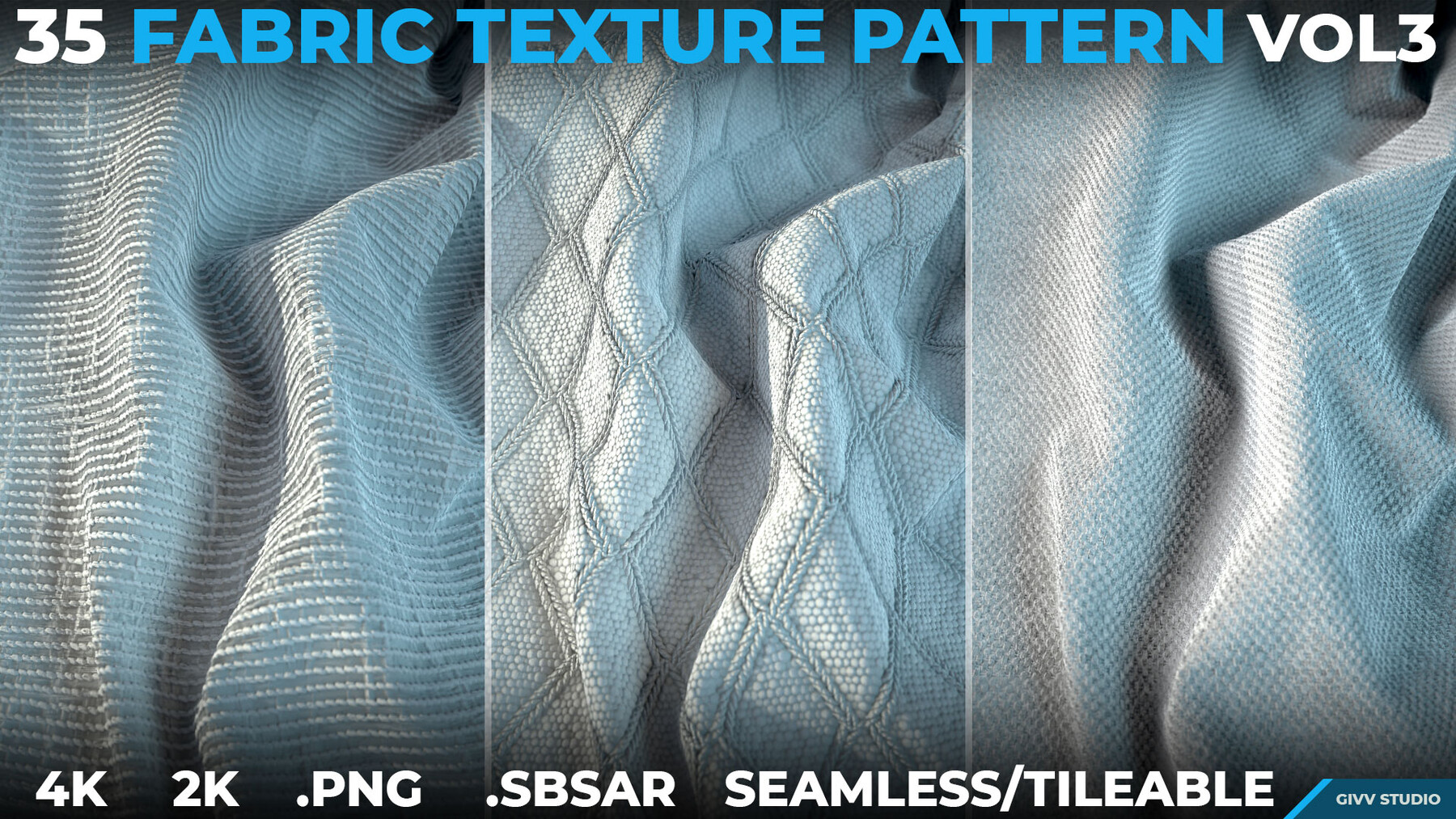 ArtStation - 35 Fabric Texture Pattern Vol 3 (4k/2k/.sbsar/.png ...