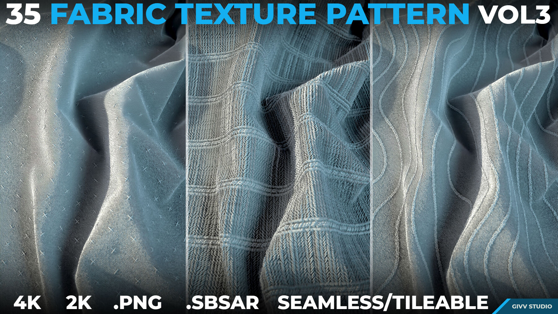 ArtStation - 35 Fabric Texture Pattern Vol 3 (4k/2k/.sbsar/.png ...