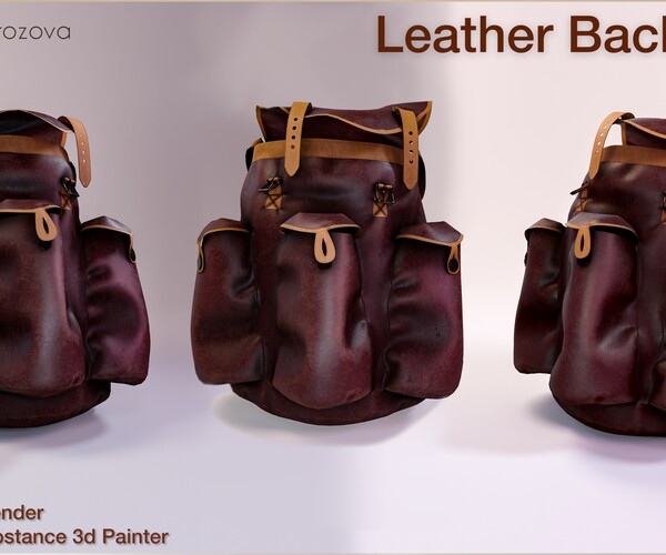 ArtStation - Leather Backpack | Game Assets