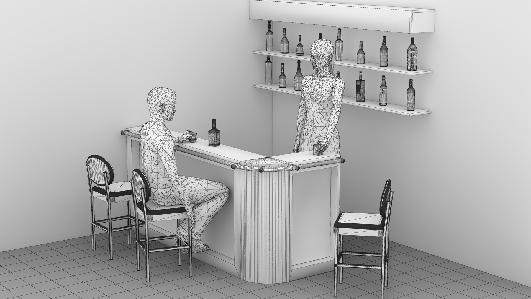 ArtStation - American Bar 4K | Resources