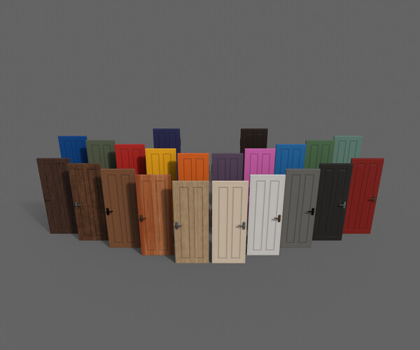 ArtStation - PBR Wood Door B4 | Game Assets