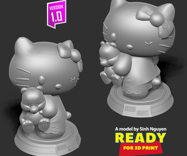 ArtStation - Good night Hello Kitty | Resources