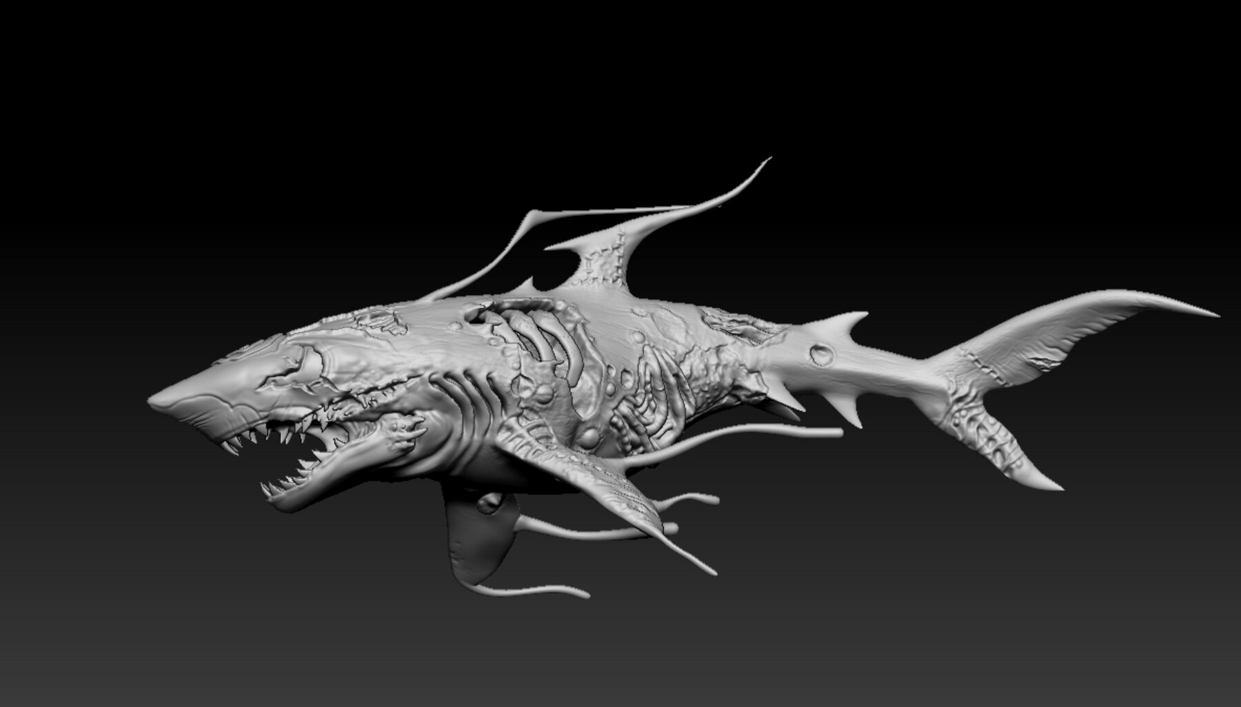 ArtStation - Zombie Shark 3D modeling print files | Resources