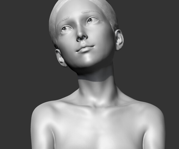 ArtStation - CH girl bust P 3D print model | Resources