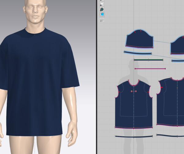 ArtStation - Men's Oversized T-shirt 3d Model | Resources