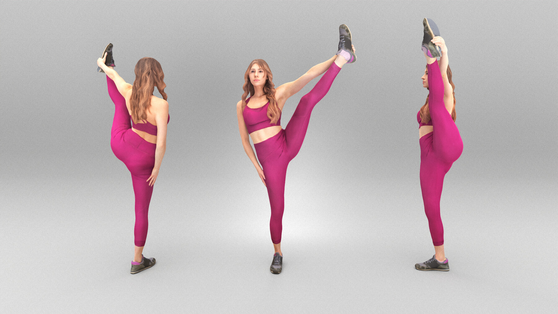 ArtStation - Beautiful woman doing gymnastics 379 | Game Assets