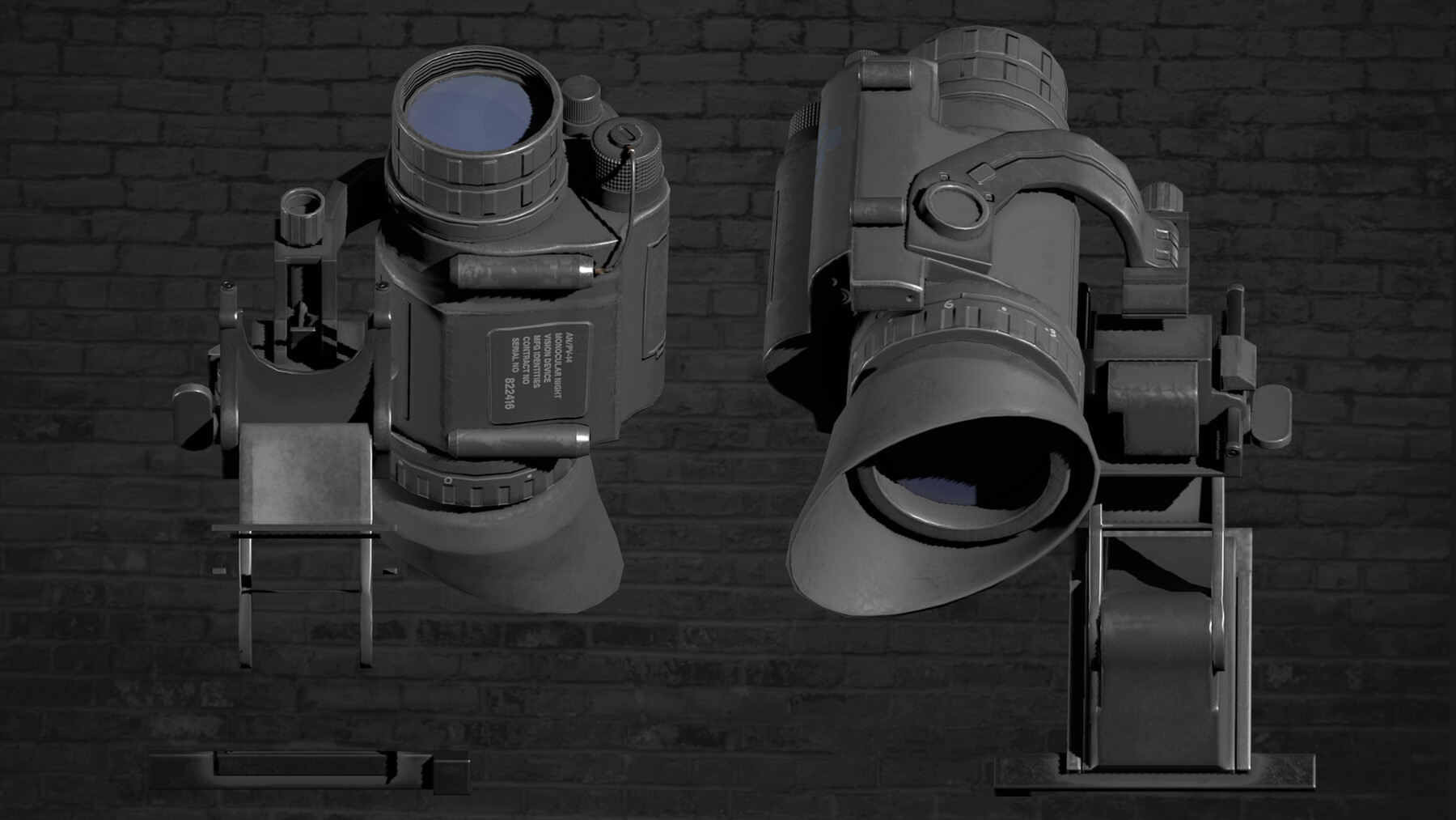 ArtStation - MILITARY Game Ready AN PVS 14 Night Vision Device Low-poly ...