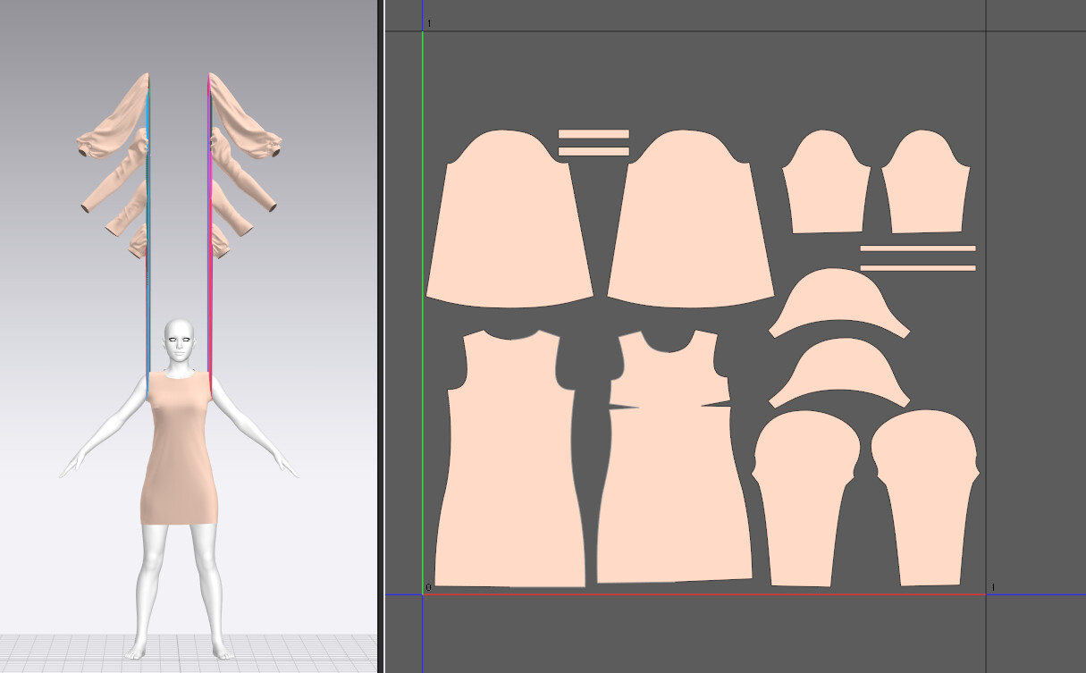 ArtStation - Low poly dress - constructor 4in1 | Game Assets