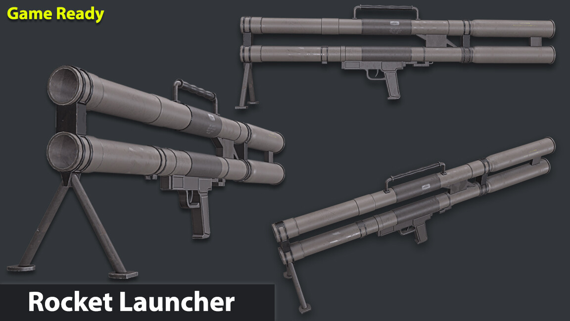 ArtStation - Rocket Launcher Game Ready 12 | Game Assets