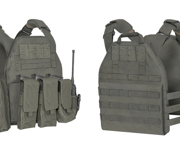 ArtStation - MILITARY Game Ready Vest WARTECH TV-110 Plate Carrier Low-poly 3D model | Game Assets