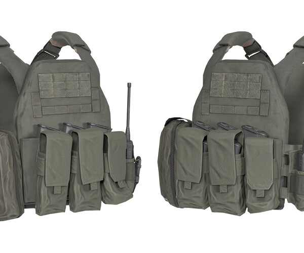 ArtStation - MILITARY Game Ready Vest WARTECH TV-110 Plate Carrier Low-poly 3D model | Game Assets