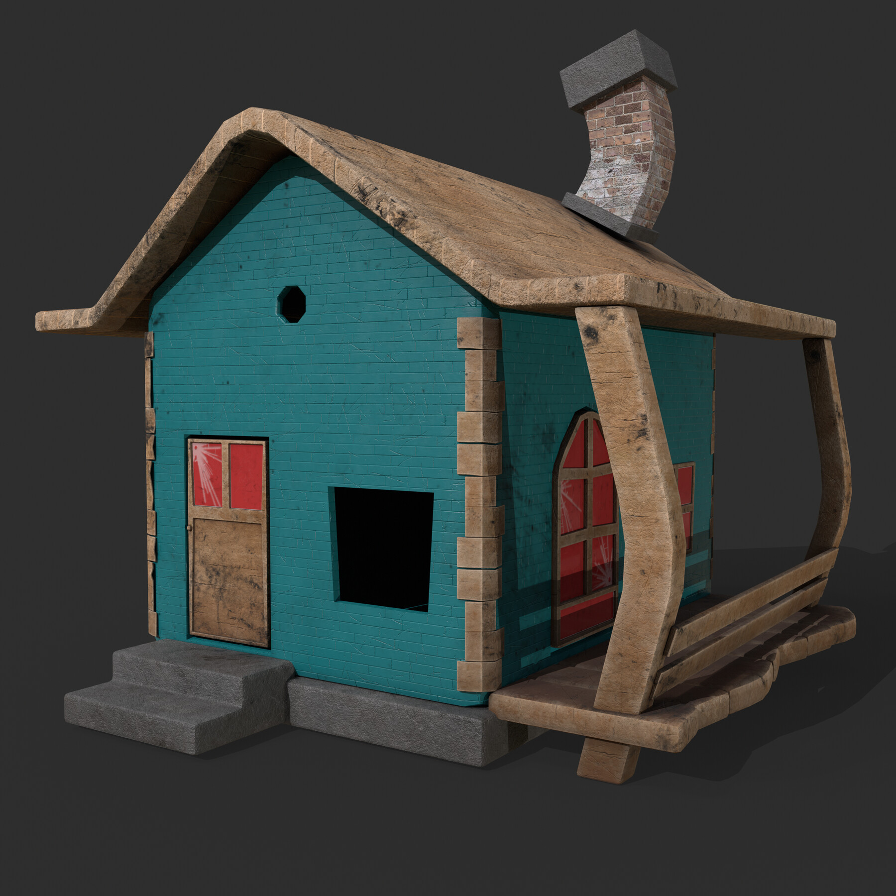 ArtStation - 3D Game House with PBR Texturing | Game Assets