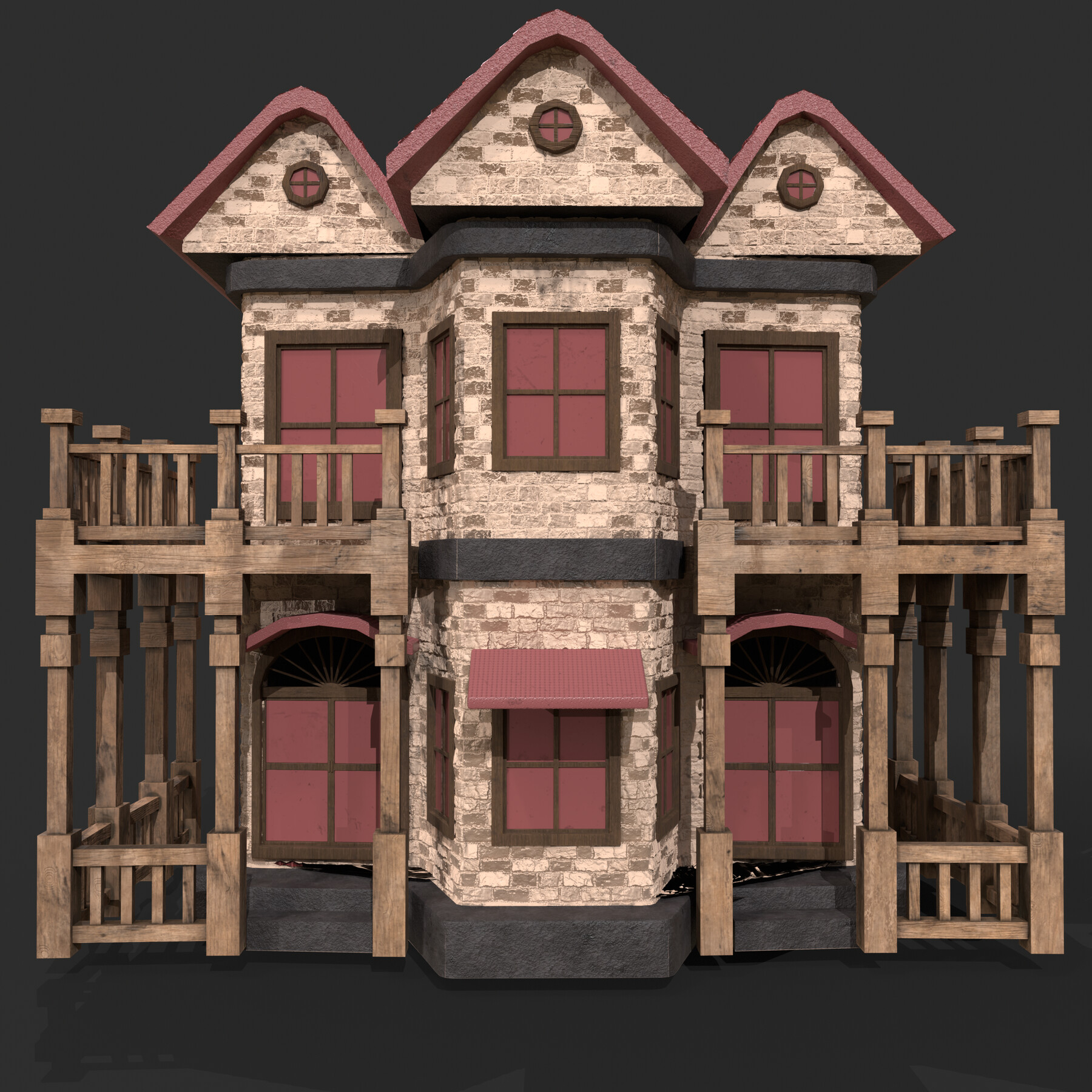ArtStation - 3D Game House with PBR Texturing | Game Assets