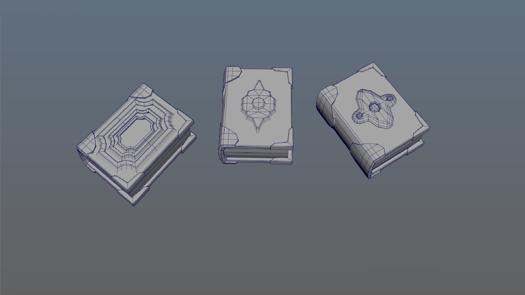 ArtStation - Stylized fantasy books PBR low-poly 3D | Resources