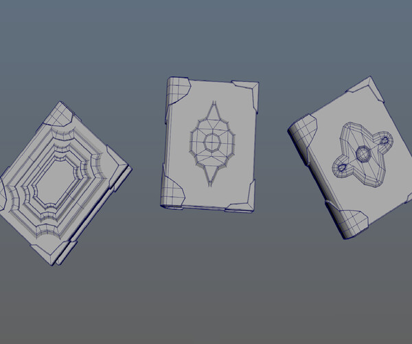 ArtStation - Stylized fantasy books PBR low-poly 3D | Resources