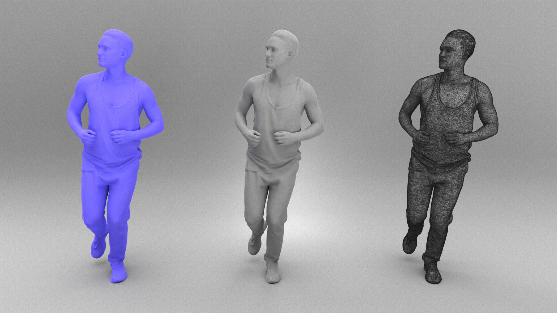 ArtStation - Running young man 388 | Game Assets