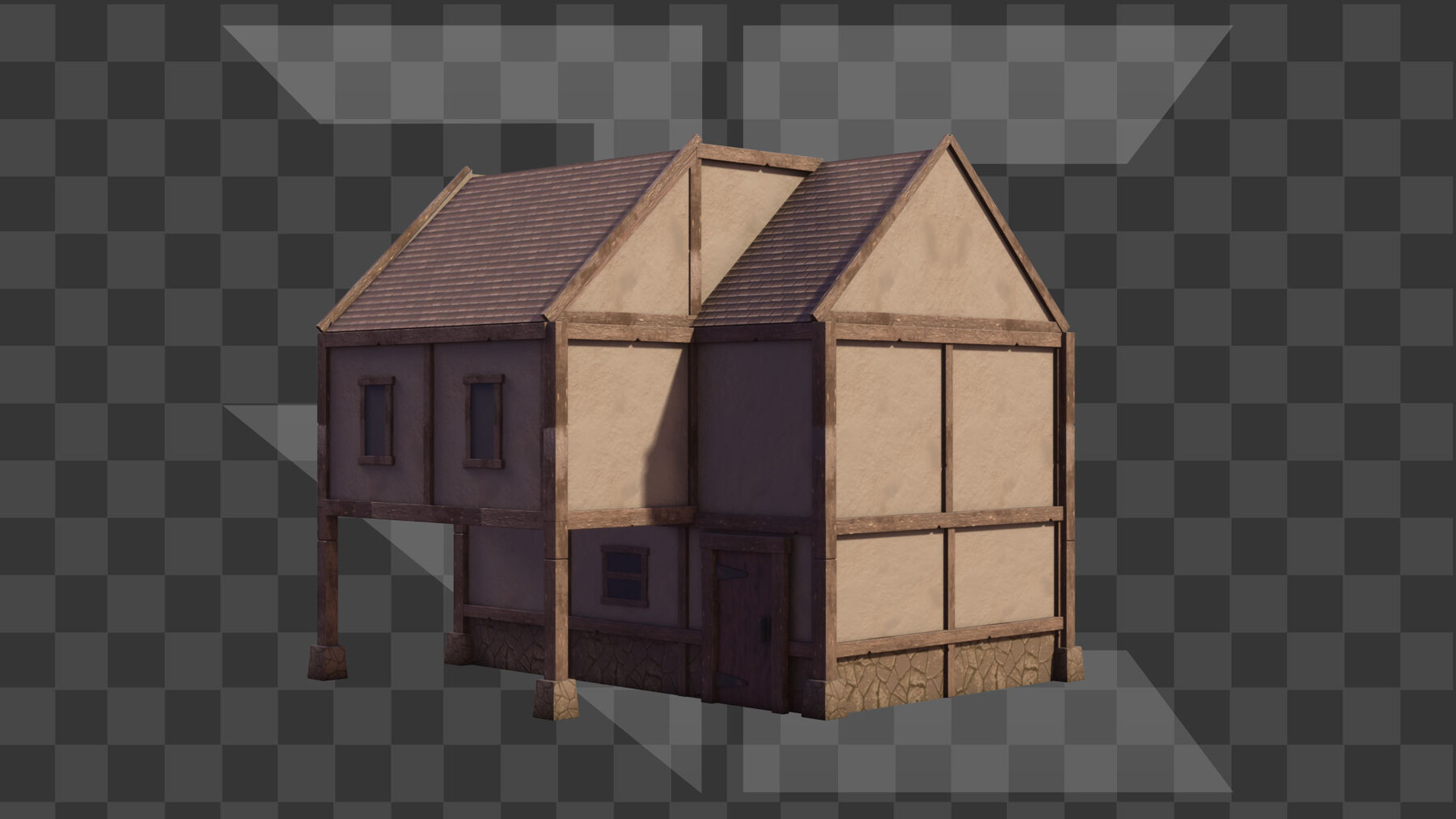 ArtStation - Asset Pack Vol.2 - Modular Medieval House | Game Assets