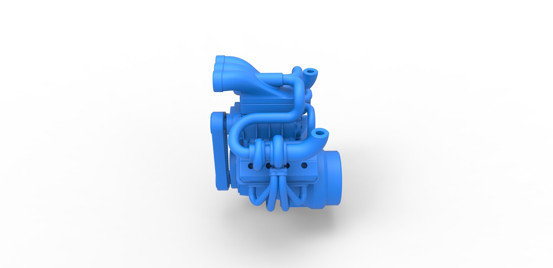 ArtStation - 3D printable Diecast Twin turbo supercharged V8 Engine ...