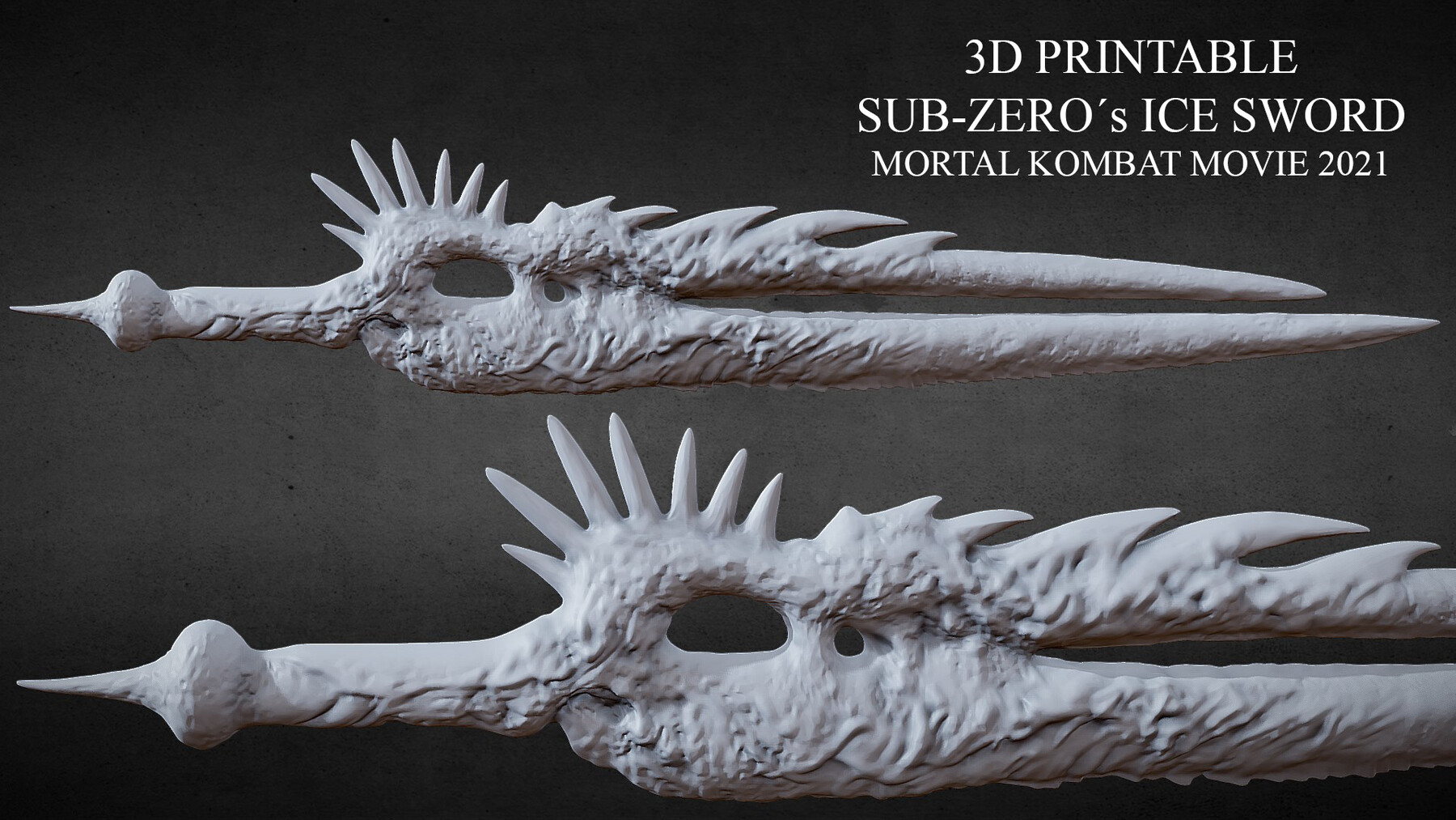ArtStation - 3D PRINTABLE SUB ZERO ICE SWORD - MORTAL KOMBAT MOVIE 2021 ...