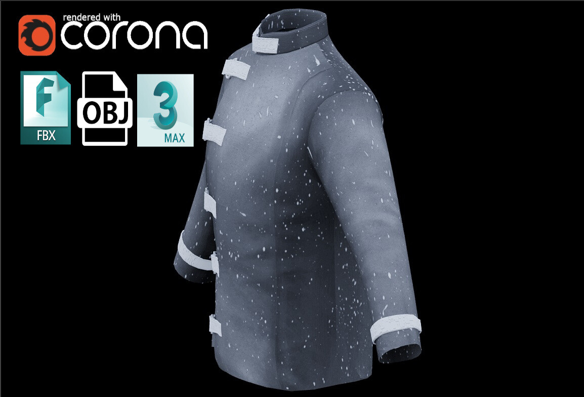 ArtStation - High Fashion Sci-Fi Jacket Low-poly | Game Assets