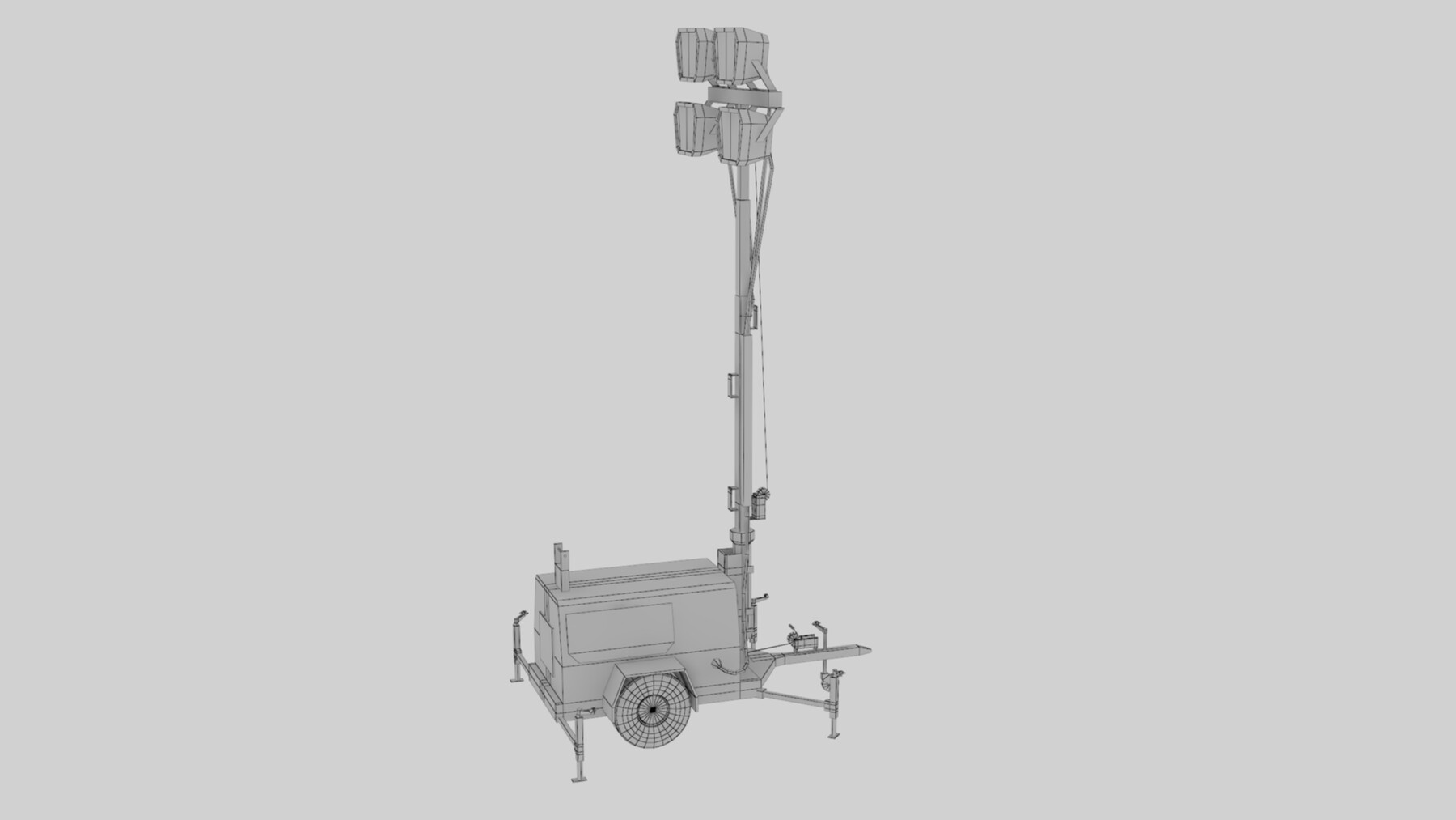 ArtStation - 8K Old Rusty Mobile Portable Diesel Light Tower Generator ...