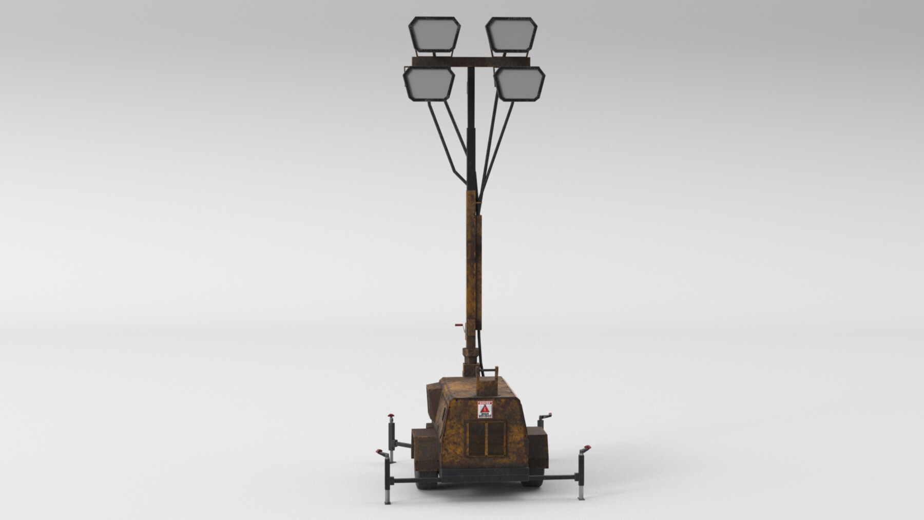 ArtStation - 8K Old Rusty Mobile Portable Diesel Light Tower Generator ...