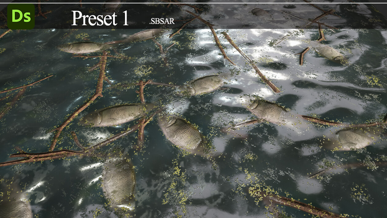 ArtStation - Material of Dead Fish in River | Game Assets