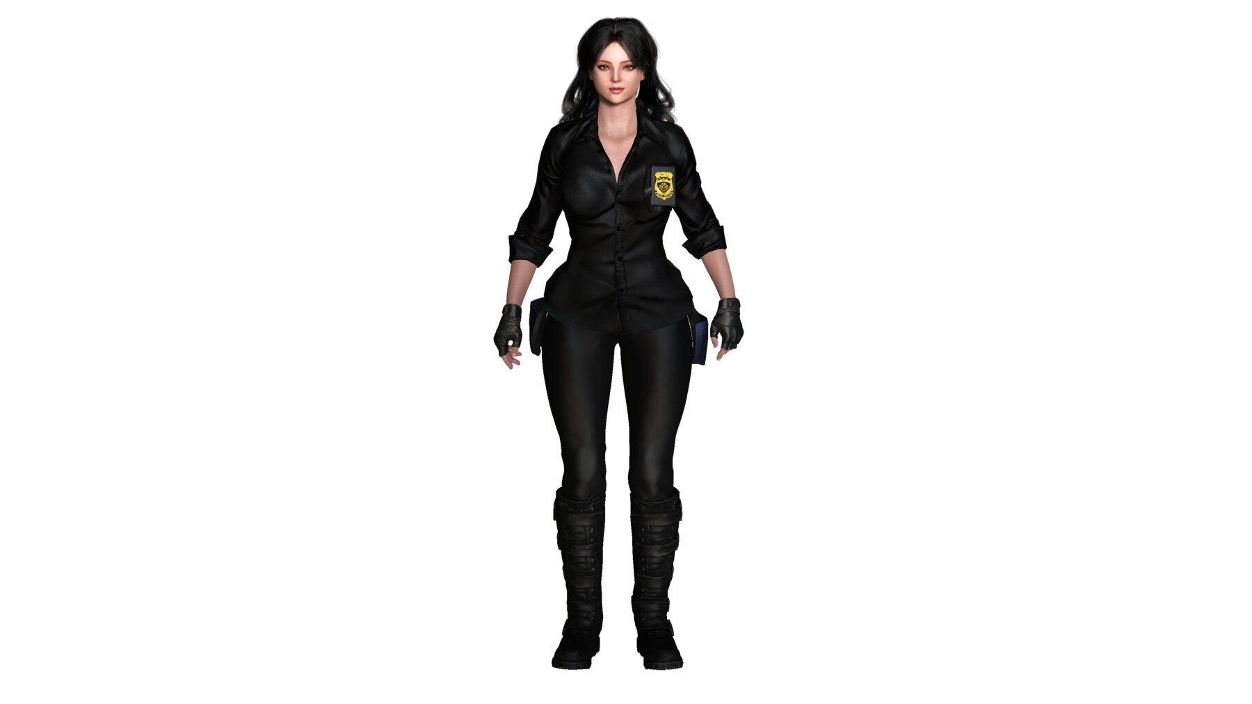 ArtStation - AAA 3D REALISTIC CHARACTER POLICE WOMAN - HUMAN RIGGED ...