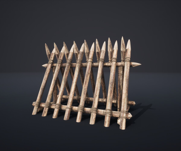 ArtStation - PALISADE WALL BARRIER BARRICADE DAM WOODEN MEDIEVAL ...