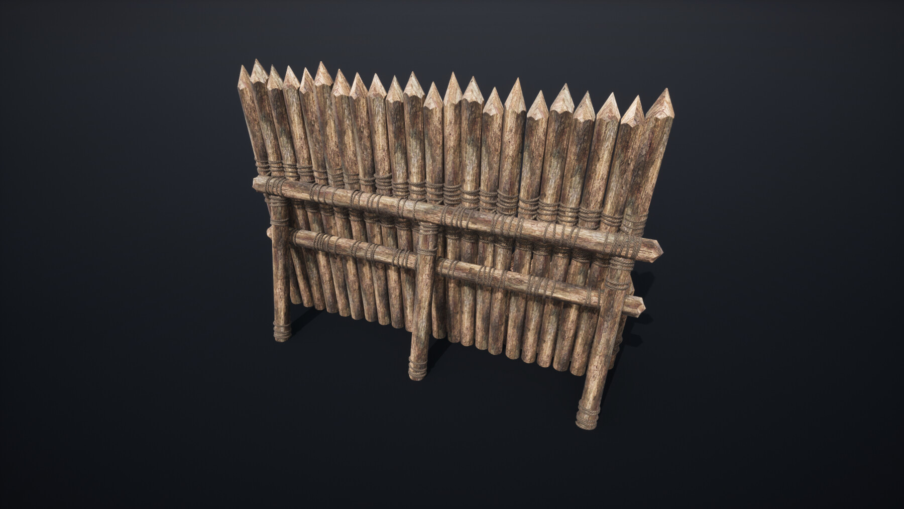 ArtStation - PALISADE BARRIER BARRICADE WALL DAM WOODEN MEDIEVAL FORT ...
