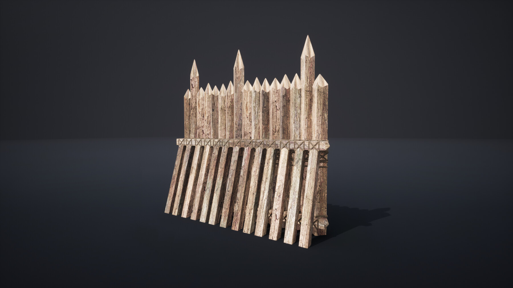ArtStation - PALISADE BARRICADE BARRIER WALL DAM WOODEN MEDIEVAL ...