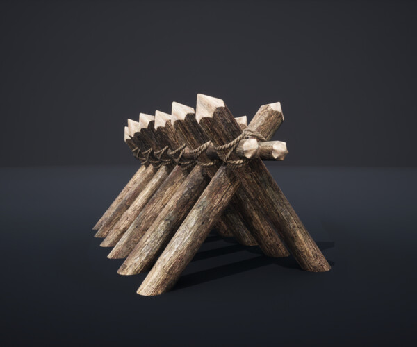 ArtStation - PALISADE BARRIER BARRICADE WALL DAM MEDIEVAL VILLAGE ...