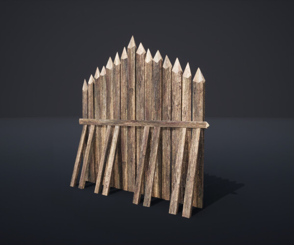 ArtStation - PALISADE BARRIER BARRICADE DAM WOODEN WALL MEDIEVAL ...