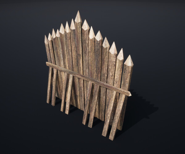 ArtStation - PALISADE BARRIER BARRICADE DAM WOODEN WALL MEDIEVAL ...