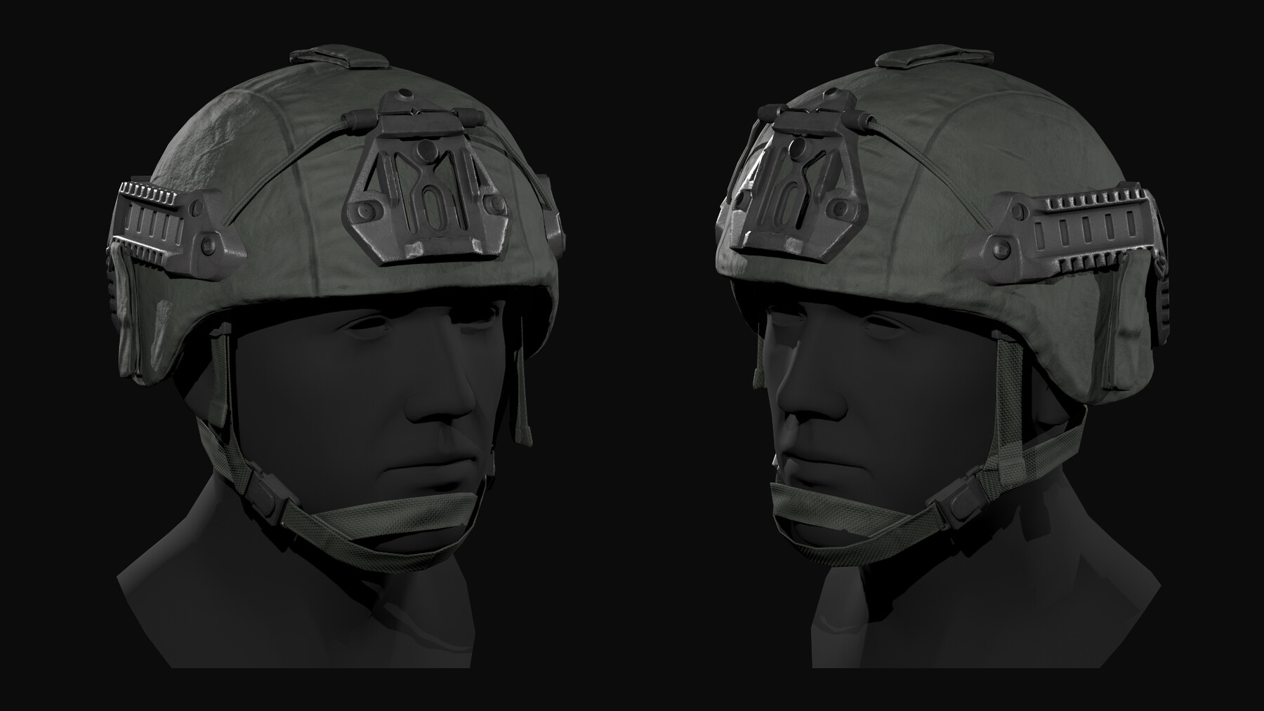 ArtStation - MILITARY Game Ready ACH Tactical Helmet Low-poly 3D model ...