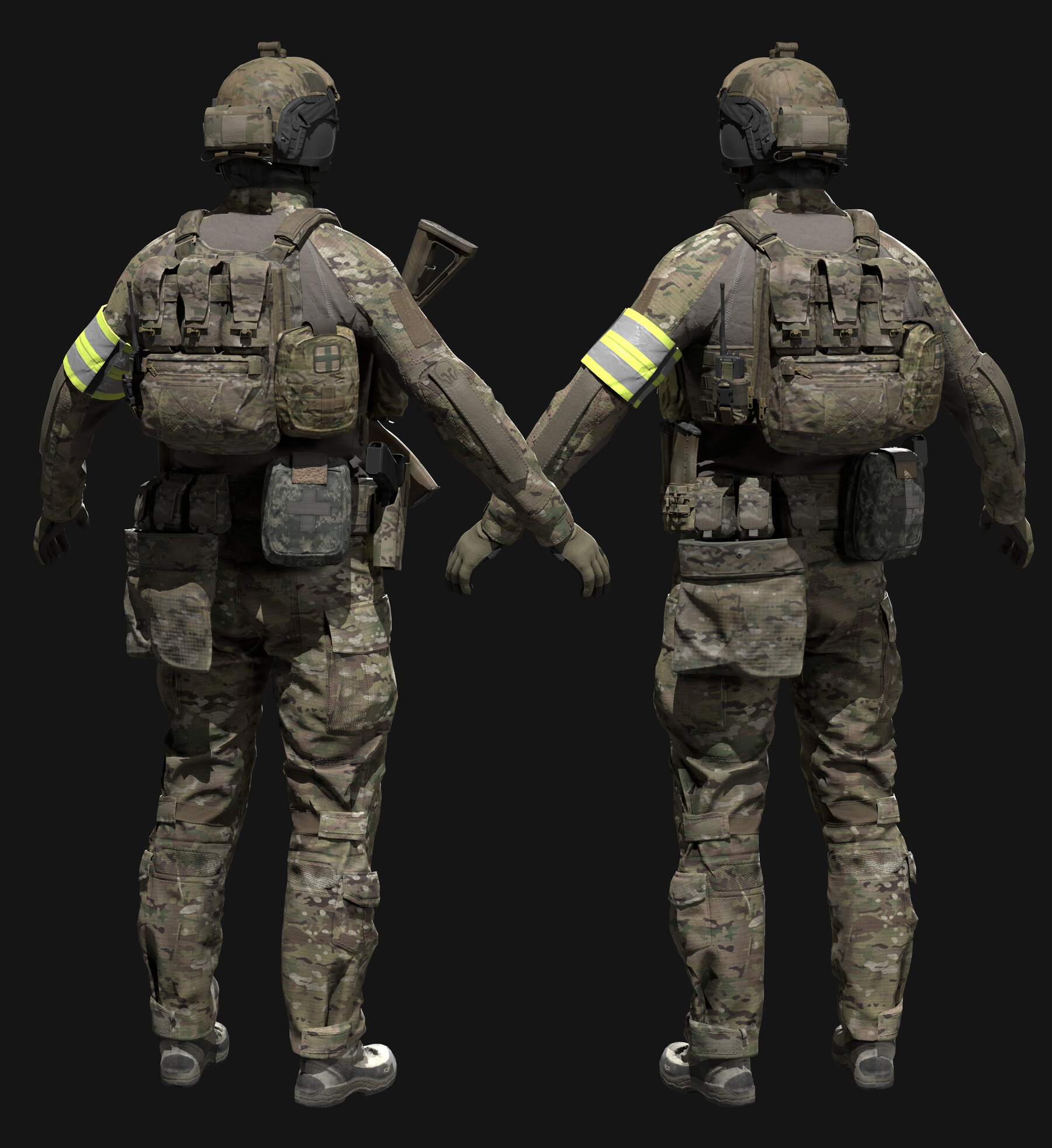 ArtStation - MILITARY Game Ready Back Panel Banger Low-poly 3D model ...