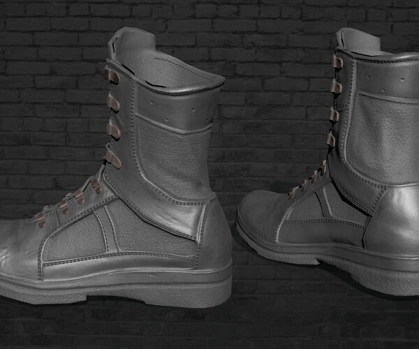 ArtStation - MILITARY Game Ready Croatian Military Boots Low-poly 3D ...