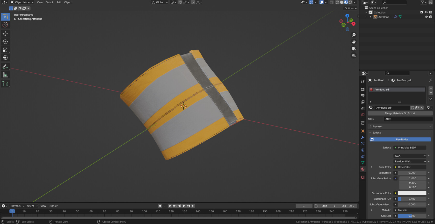 ArtStation - MILITARY Reflective Arm Band Low-poly 3D model | Game Assets