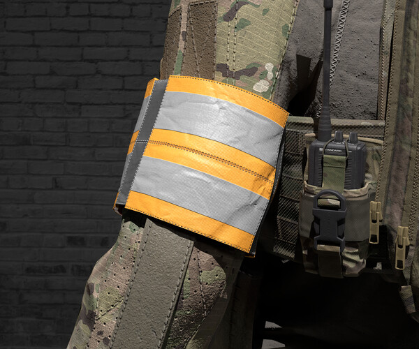 ArtStation - MILITARY Reflective Arm Band Low-poly 3D model | Game Assets