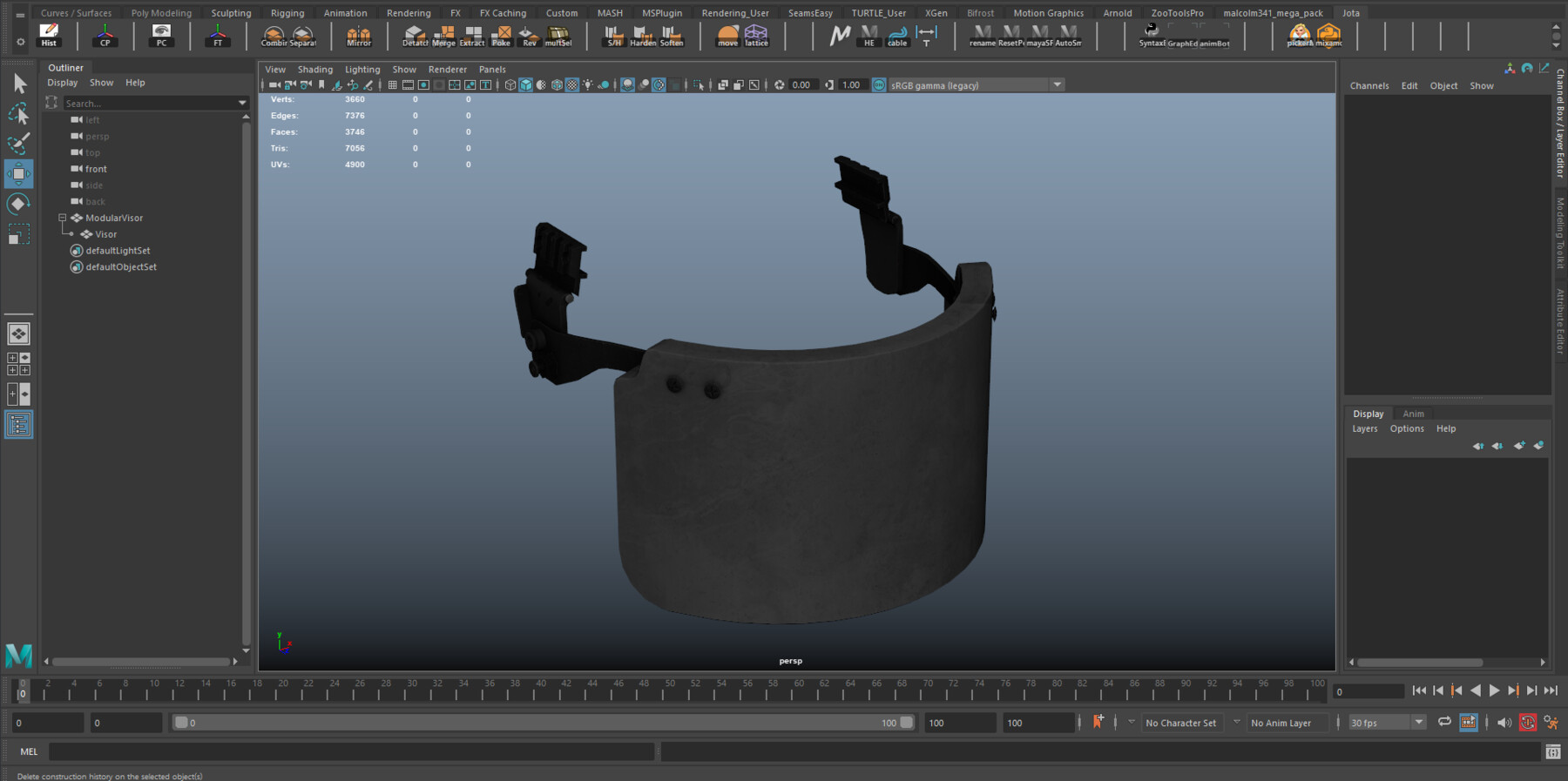 ArtStation - MILITARY Game Ready Ballistic Visor Low-poly 3D model | Game Assets