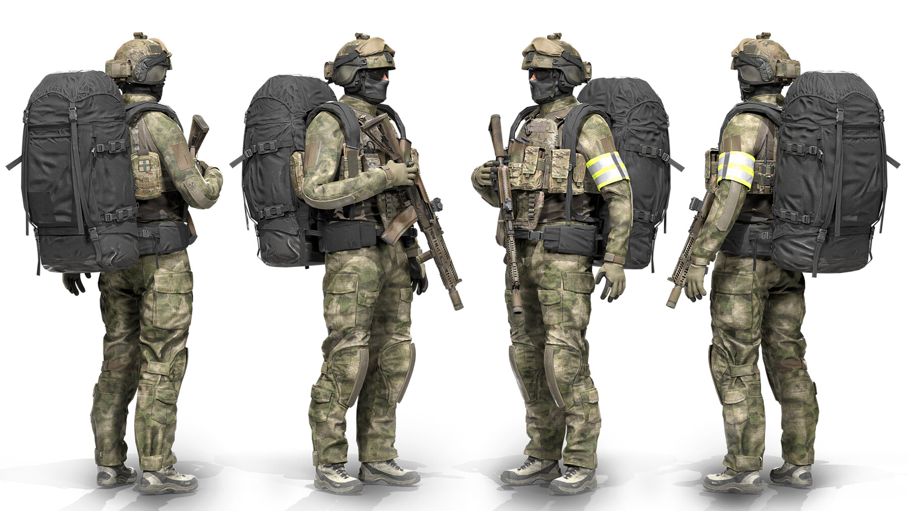 ArtStation - MILITARY F2 Bergan Backpack Low-poly 3D model | Game Assets