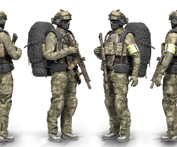 ArtStation - MILITARY F2 Bergan Backpack Low-poly 3D model | Game Assets