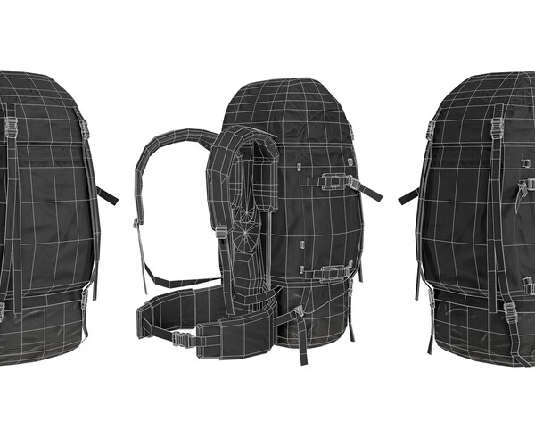 ArtStation - MILITARY F2 Bergan Backpack Low-poly 3D model | Game Assets