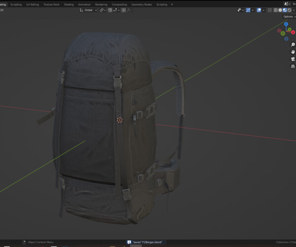 ArtStation - MILITARY F2 Bergan Backpack Low-poly 3D model | Game Assets
