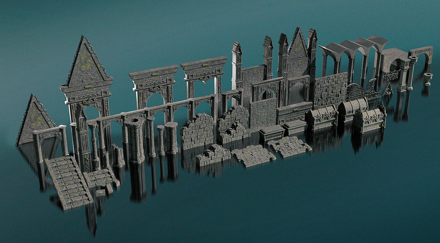 ArtStation - Gothic KitBash Pack for Concept Art | Resources